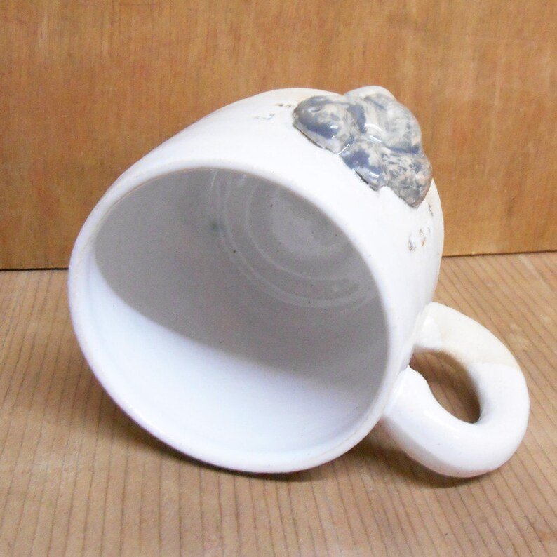 Mug Squirrel 3D Sprigged White Glazed Stoneware Ceramic. - Etsy