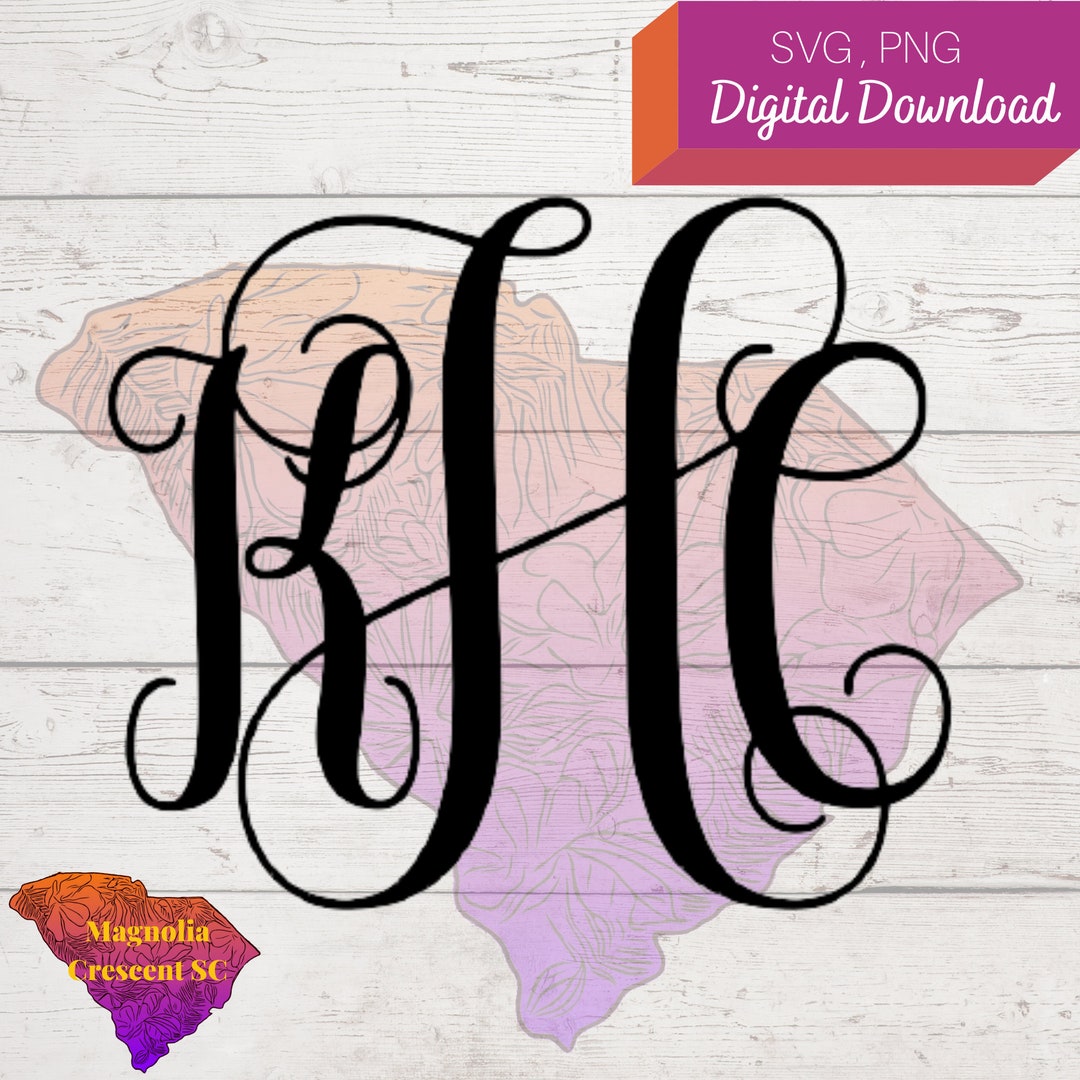 Monogram Digital File Your Initials as a Monogram digital - Etsy