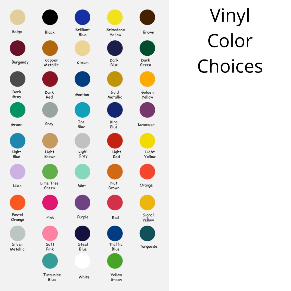 2 Color Name Decal used for labeling any hard smooth surface | Etsy