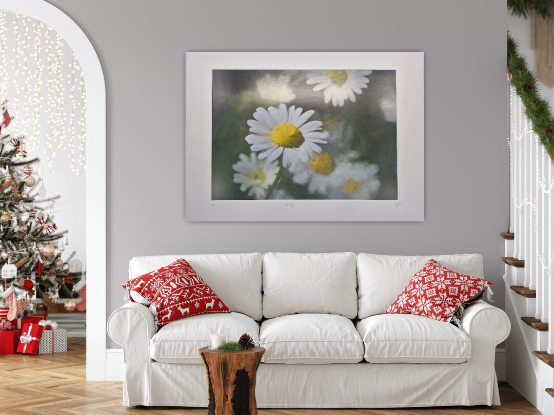Digital Daisy Print - Daisy Design Wall Art - Daisy Flower Art ...