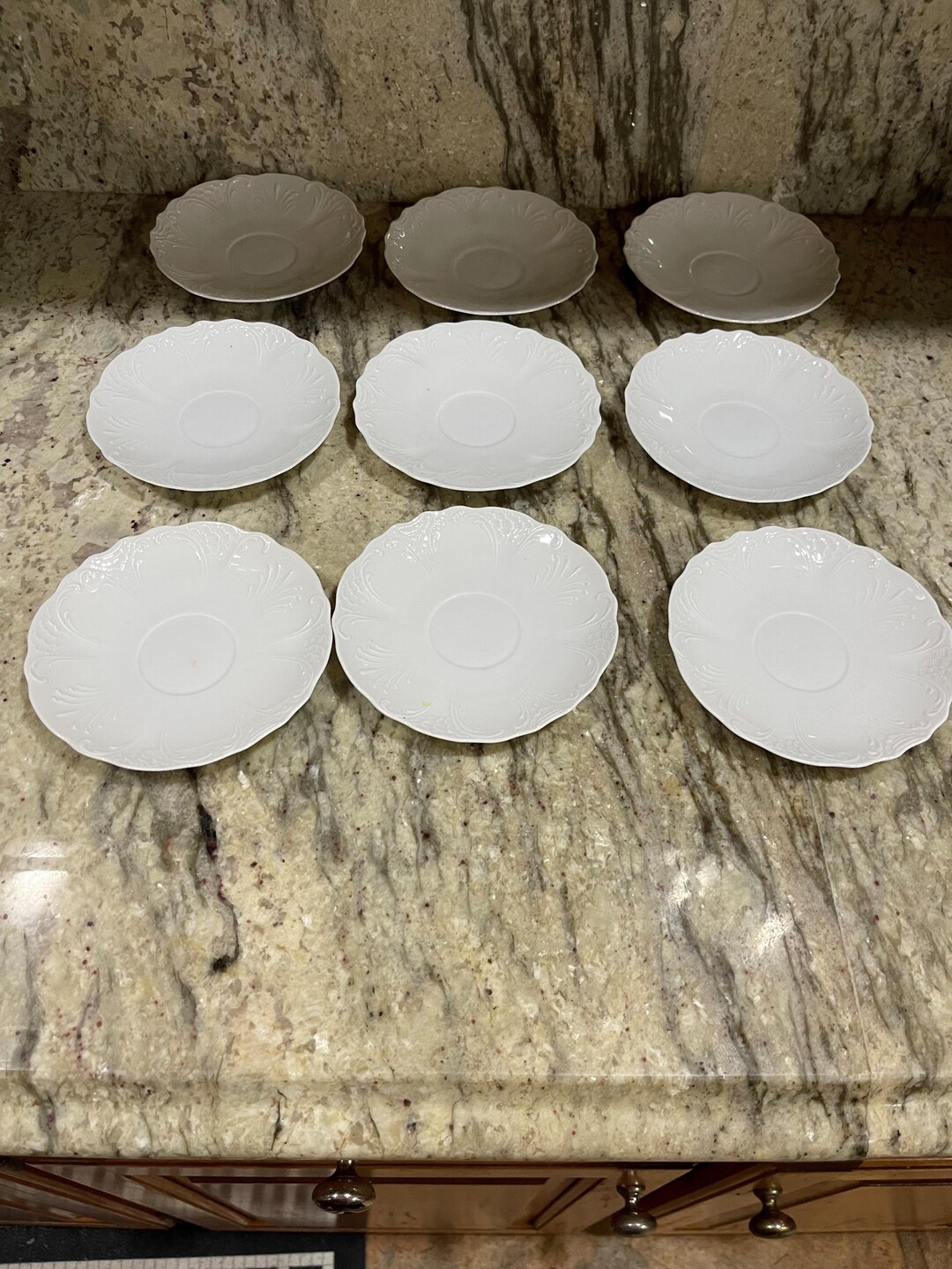 Set of 9 Saucers - Etsy