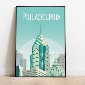 Philadelphia Travel Poster Print Philadelphia Skyline Poster Art Print ...