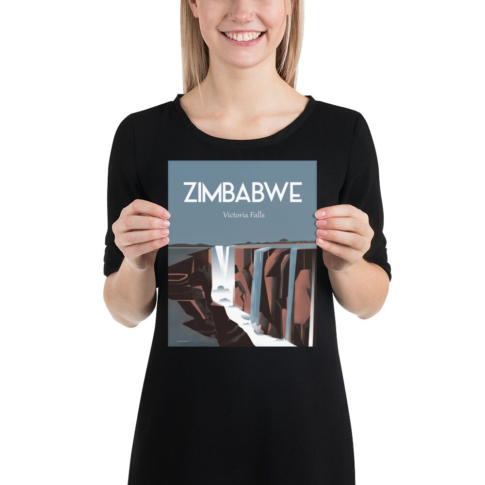 Zimbabwe Africa Travel Poster, Print, Art Print Room Posters Sizes ...