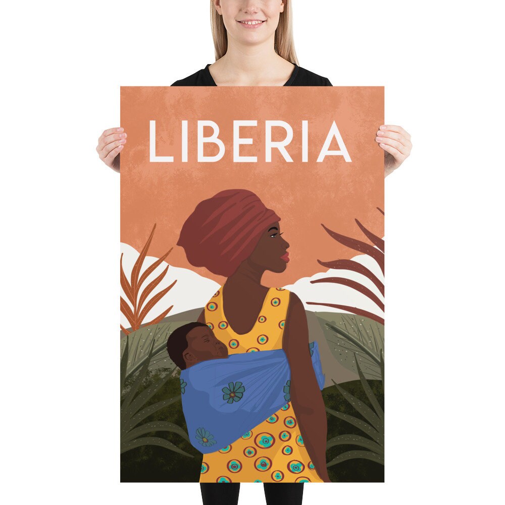 Liberia Vintage Travel Poster Travel Poster Sizes: inches | Etsy