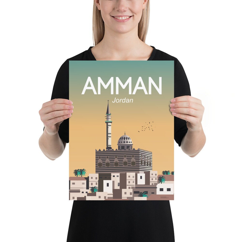 Amman Jordan Travel Poster Wall Art Poster Print Sizes: - Etsy
