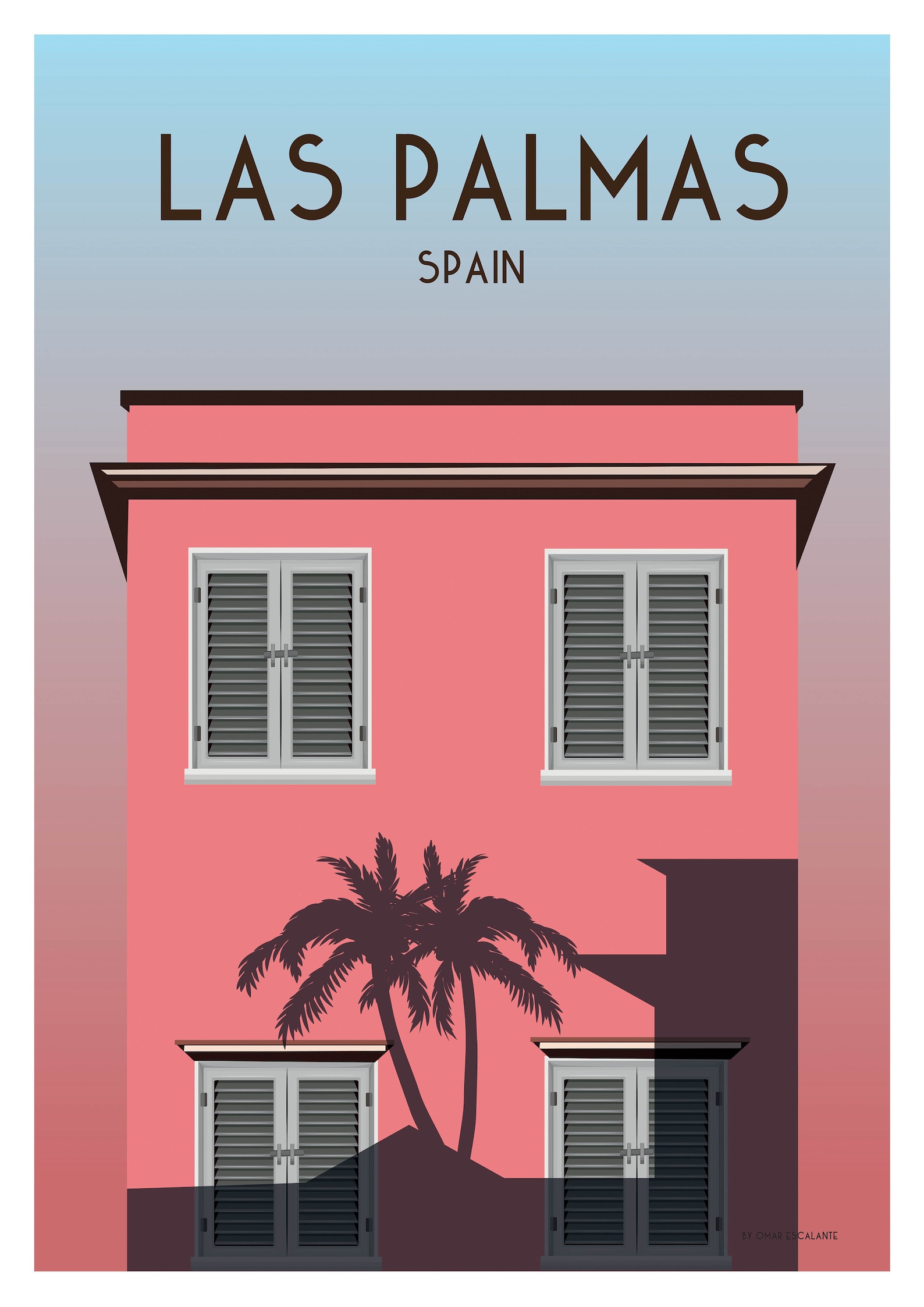 Las Palmas| Vintage Travel Poster, | Minimalistic Poster|travel Poster ...