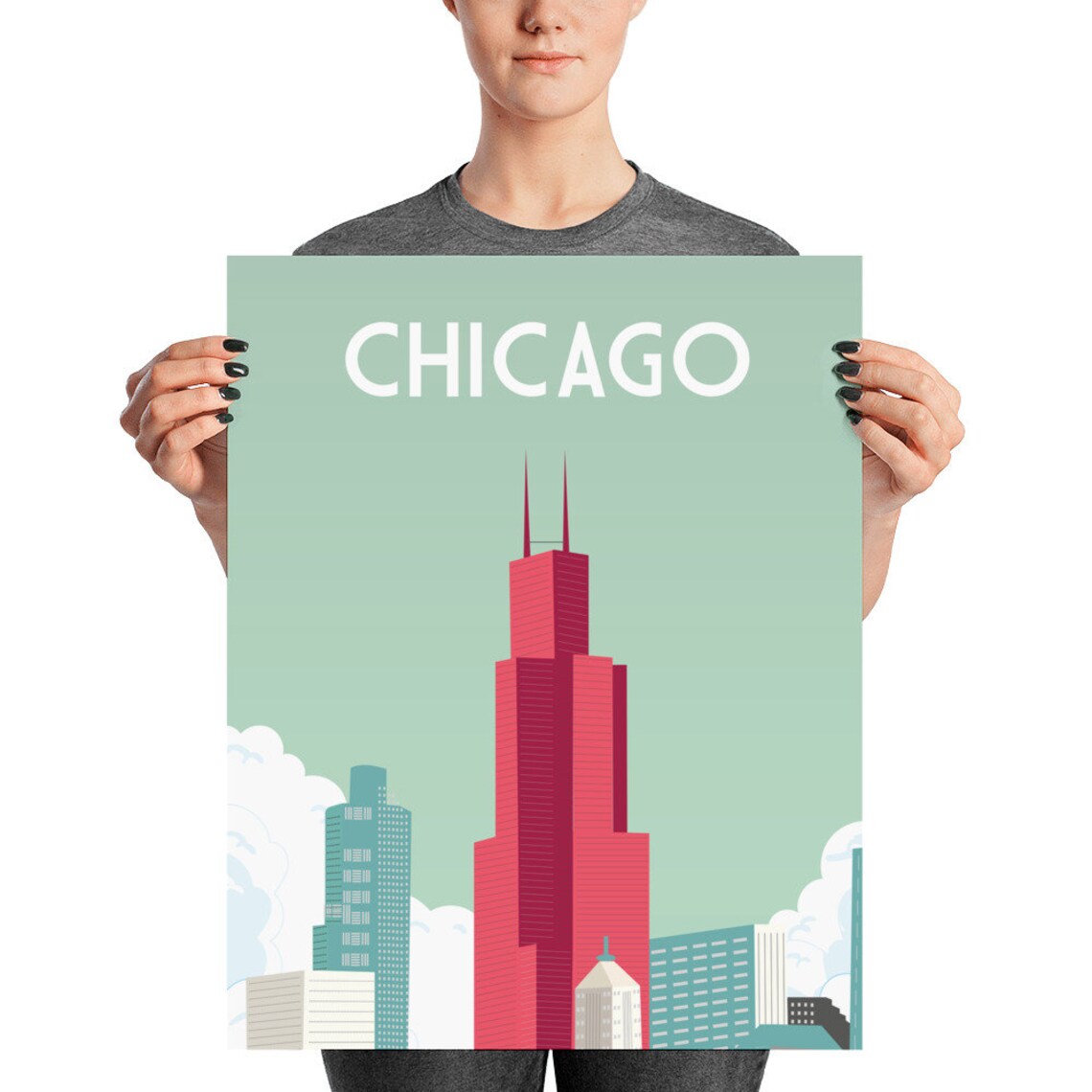 Chicago Illinois | Vintage Travel Poster |chicago Poster | City Poster ...