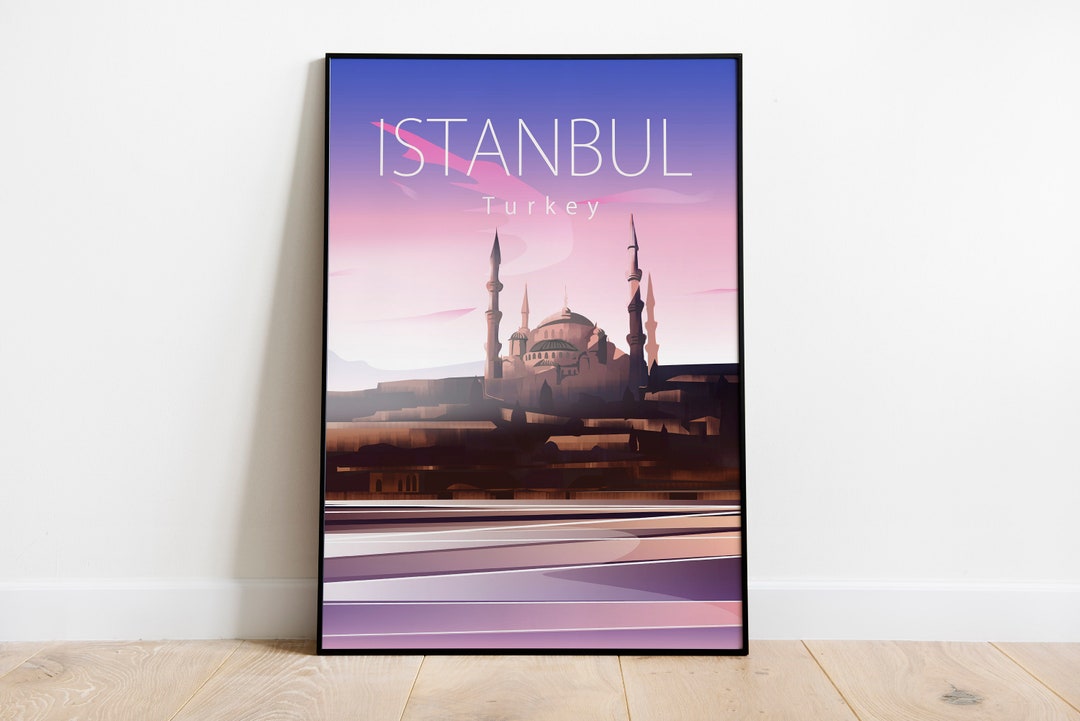 Istanbul Turkey Travel Poster Wall Art Print Sizes: (inches) 8x10 12x16 ...