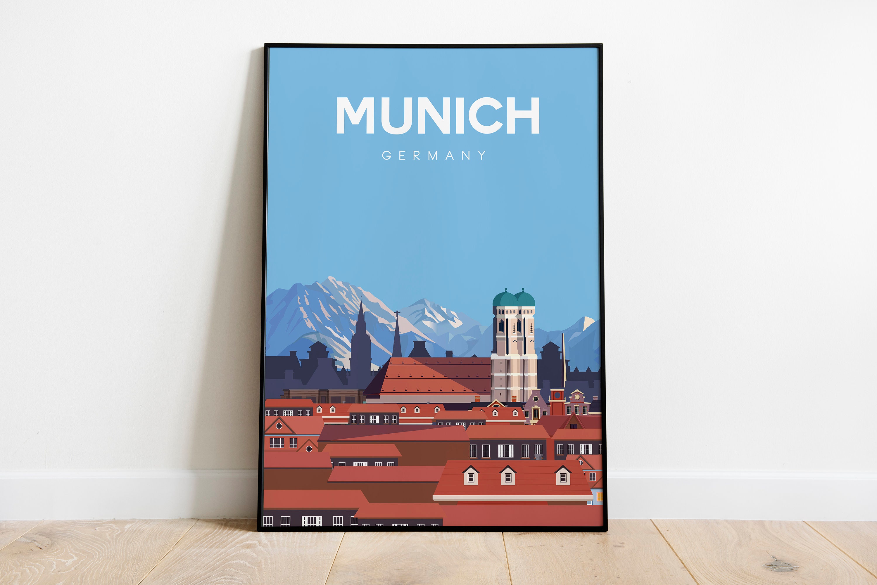 Munich Germany City Travel Poster Vintage Travel Poster - Etsy