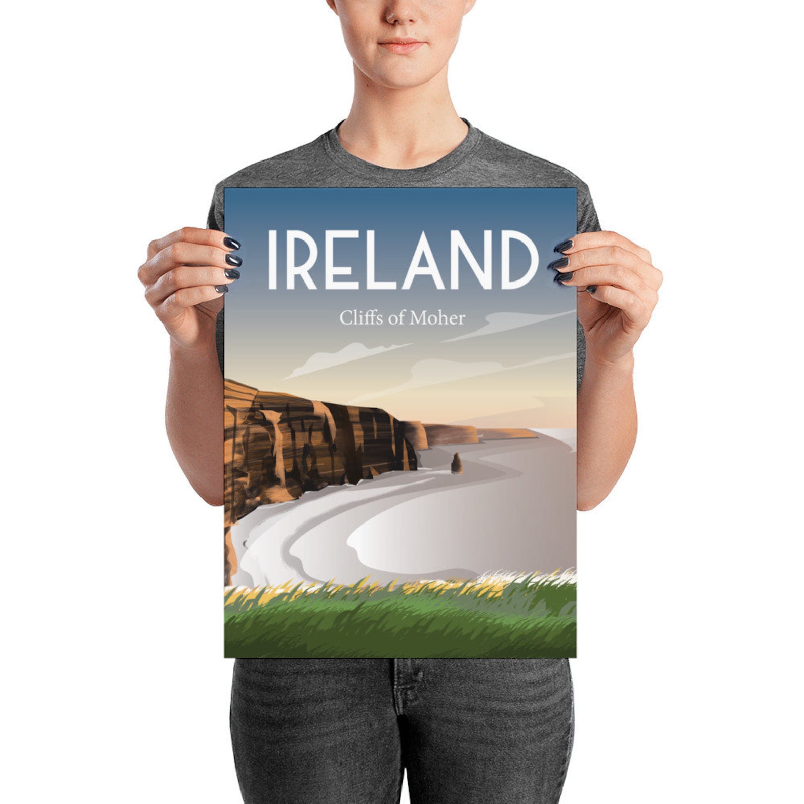 Cliffs of Moher Ireland Travel Poster | Enhanced Matte Paper Perfect ...