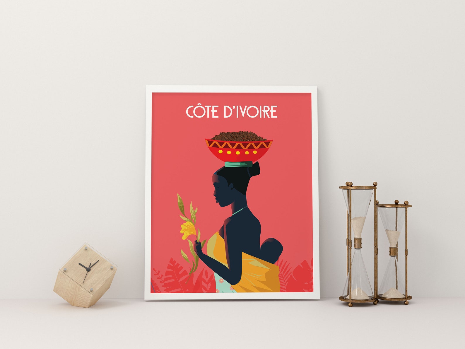 Cote D'ivoire Ivory Coast Travel Poster Travel Poster Wall Art Digital ...