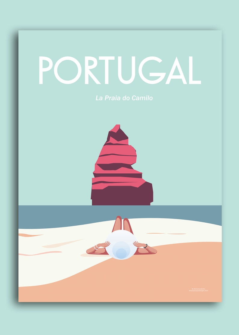 Portugal Lagos Travel Poster Print Vintage Art Print Room - Etsy