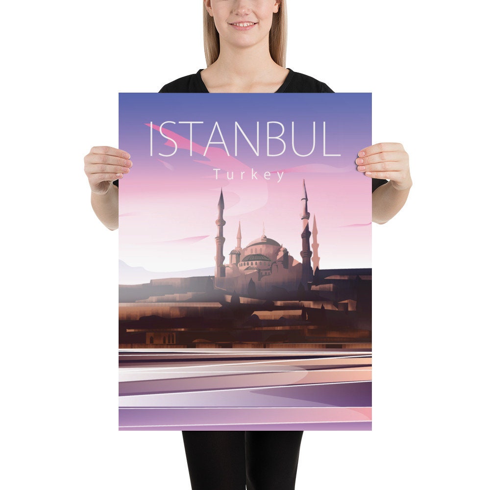 Istanbul Turkey Travel Poster Wall Art Print Sizes: (inches) 8x10 12x16 ...