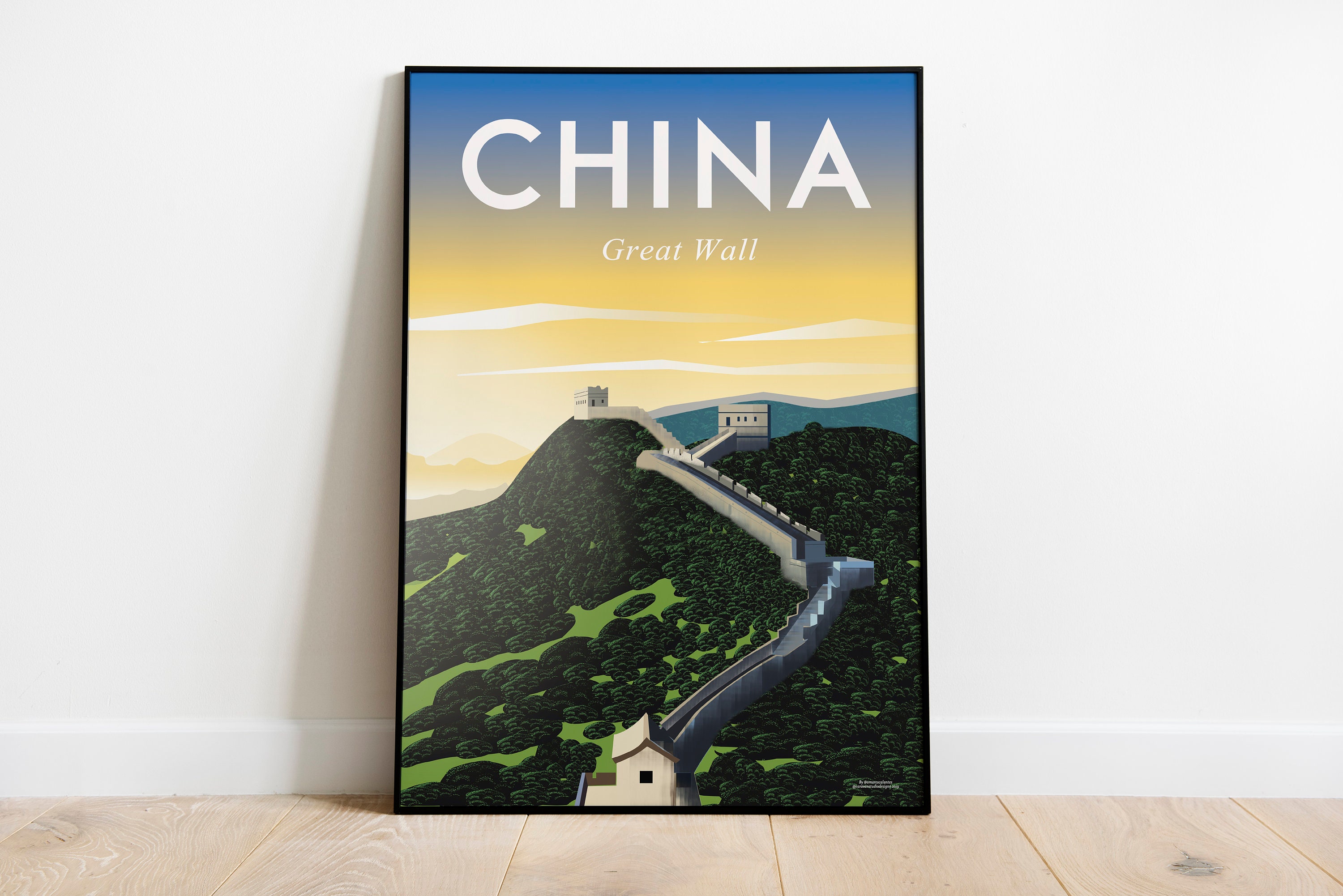 Great Wall of China Print Poster Travel Poster Wall Art Sizes: - Etsy