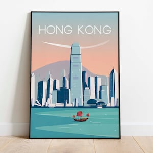 Hong Kong Print - Hong Kongposter - Hong Kongart Print | Travel Poster ...