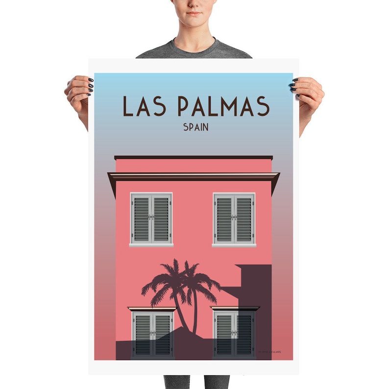 Las Palmas| Vintage Travel Poster, | Minimalistic Poster|travel Poster ...