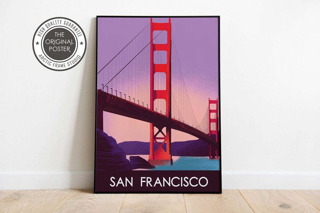 Golden Gate Bridge | Vintage Travel Poster | Enhanced Matte Paper ...