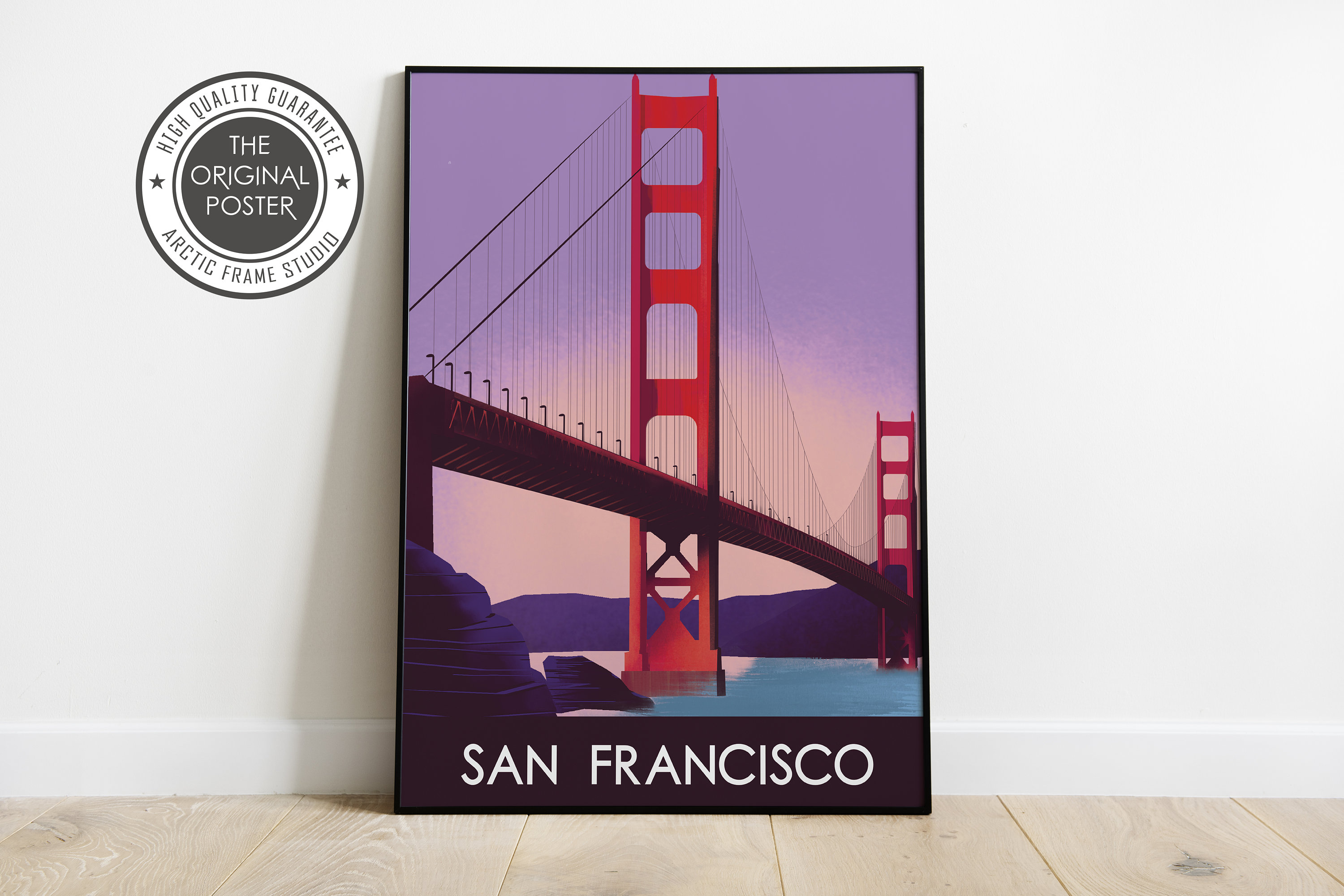 Golden Gate Bridge | Vintage Travel Poster | Enhanced Matte Paper ...