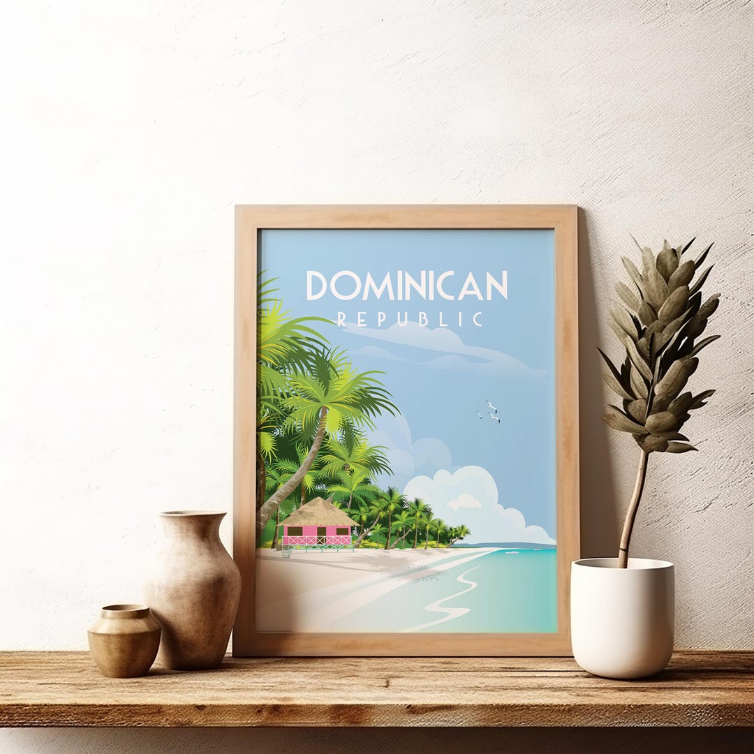 Dominican Republic Travel Poster 12x16 Inches Digital File. You Can ...