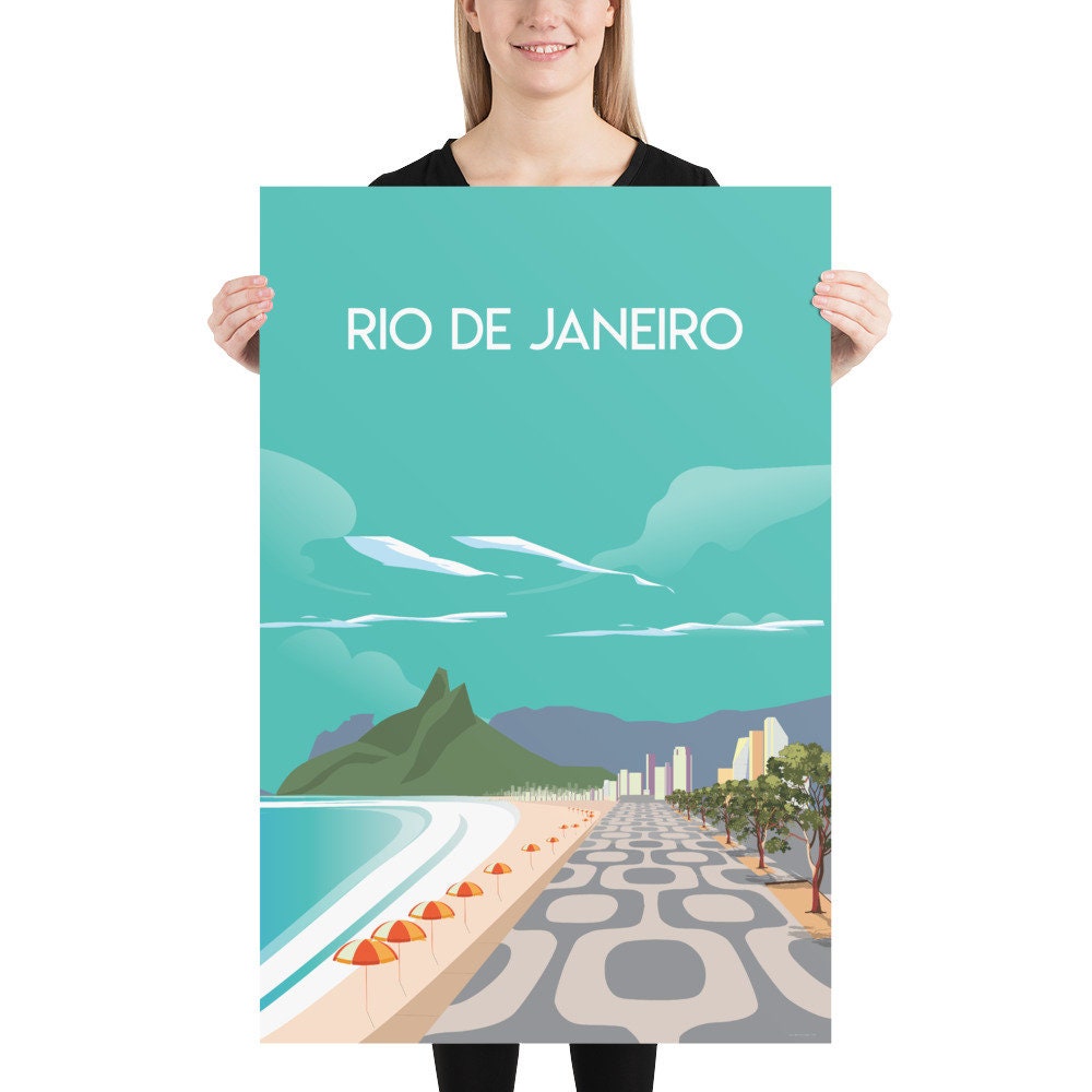 Rio De Janeiro Brazil Travel Poster Brazil Print Brazil Art | Etsy