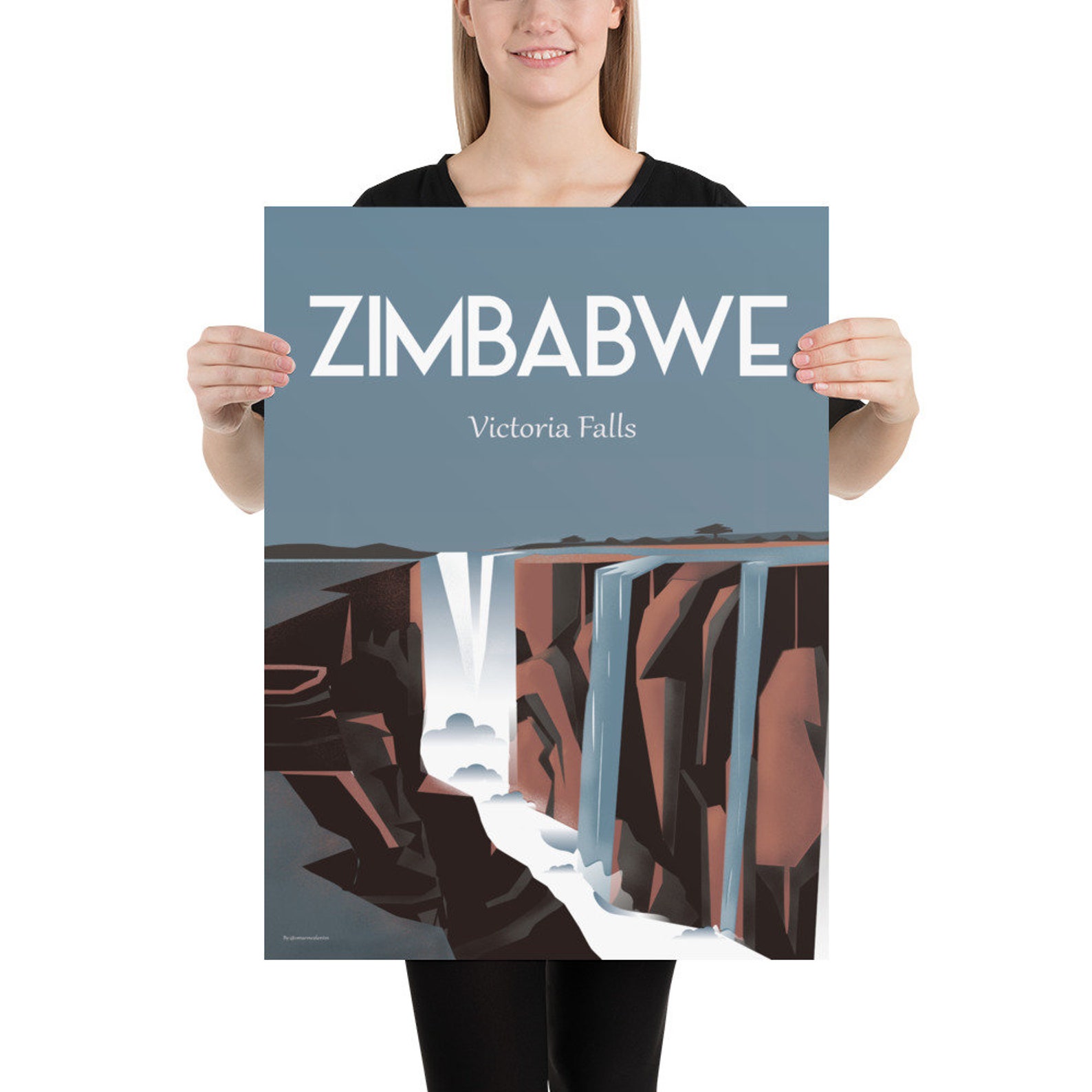 Zimbabwe Africa Travel Poster Print Art Print Room Posters - Etsy