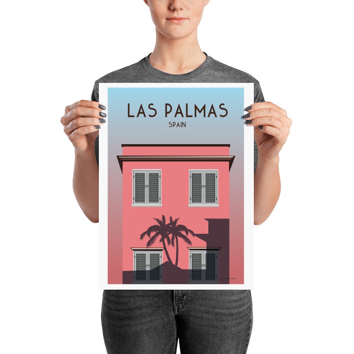 Las Palmas| Vintage Travel Poster, | Minimalistic Poster|travel Poster ...