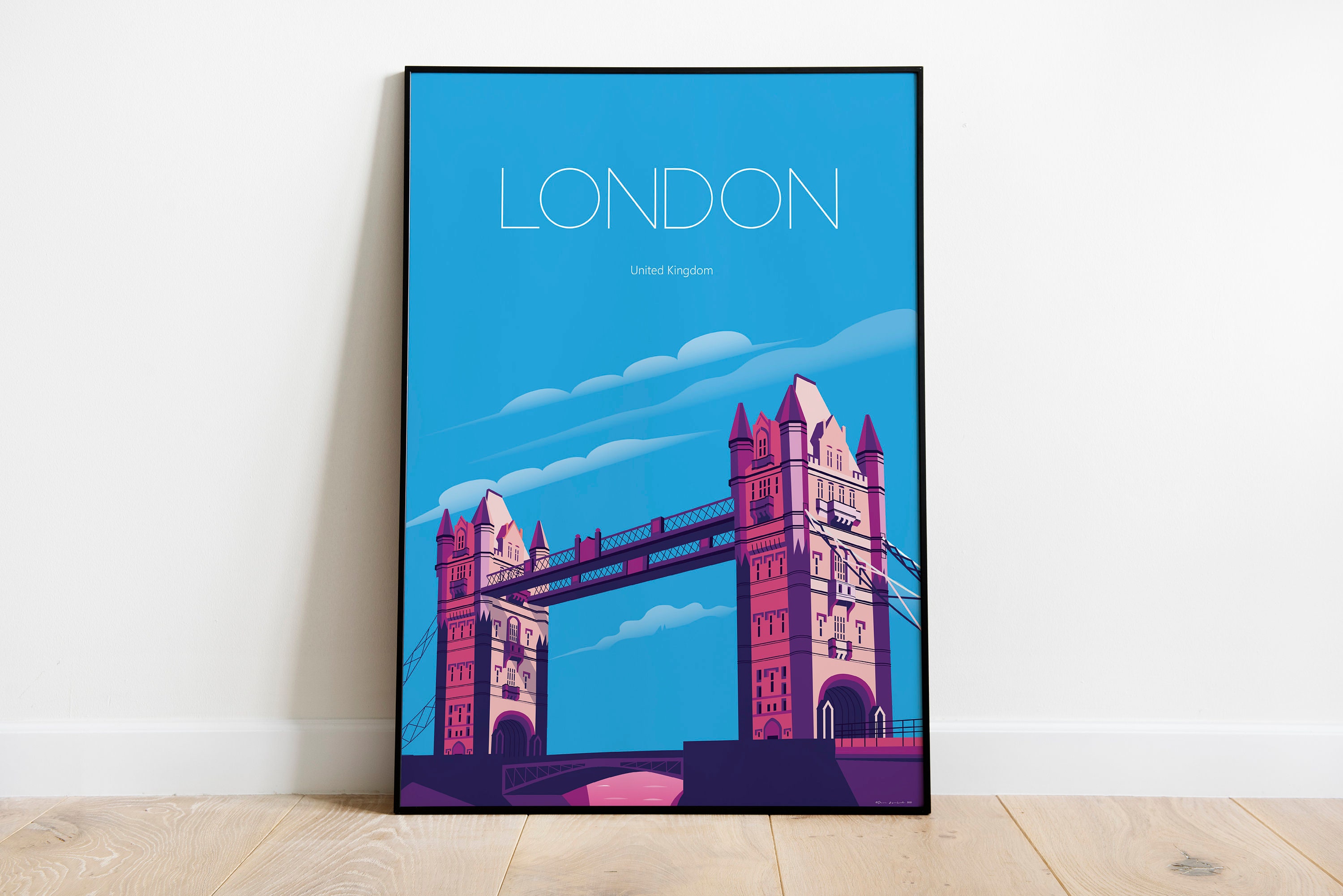 London England Travel Poster London Tower Bridge Print Poster Print ...