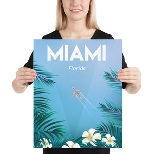 Miami Florida Travel Poster Wall Art Poster Home & Living| Wall Décor ...
