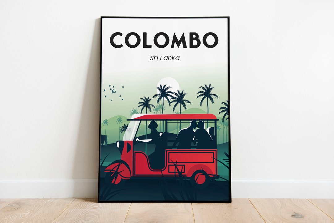 Colombo Sri Lanka Travel Poster Print Vintage Art Print - Etsy