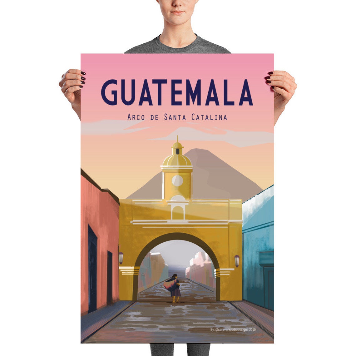 Guatemala Travel Poster ANTIGUA Guatemala Wall Décor Sizes: - Etsy