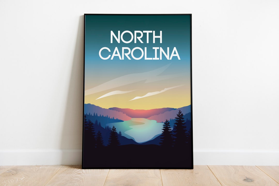 North Carolina Travel Poster Wall Art Poster Print ! Sizes: (inches ...