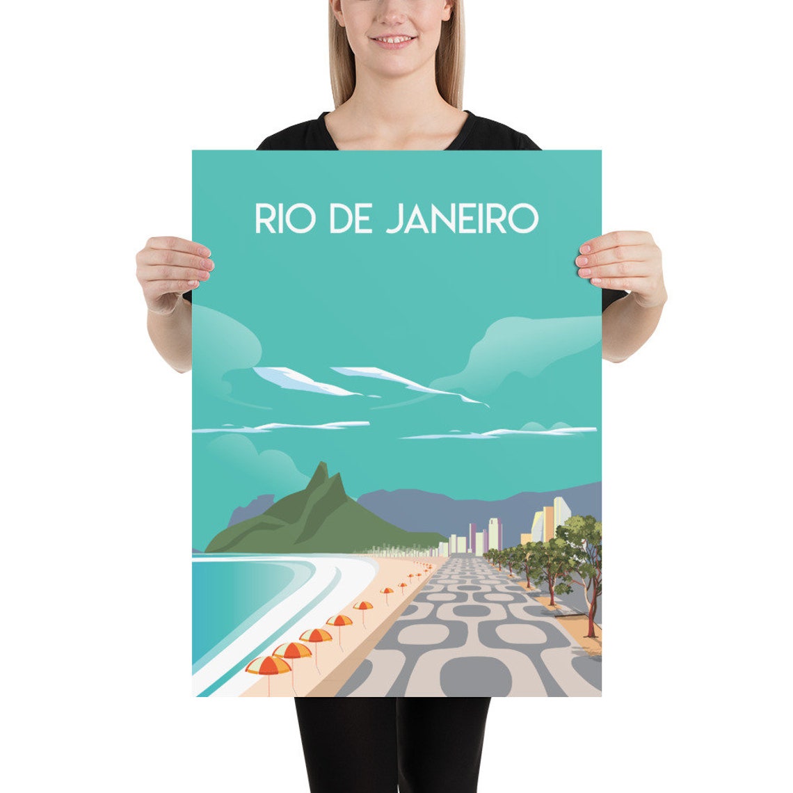Rio De Janeiro Brazil Travel Poster Brazil Print, Brazil Art Prints ...