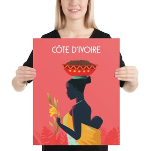 Cote D'ivoire Ivory Coast Travel Poster Travel Poster Wall Art Digital ...
