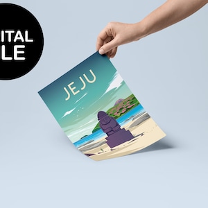 Jeju Print, Korea City Poster, Korea Jeju Wall Art, Jeju , South Korea ...