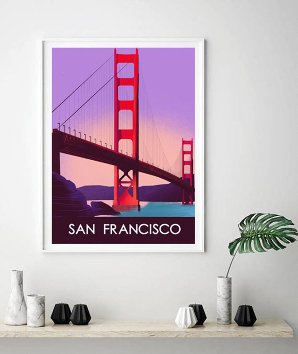 Golden Gate Bridge | Vintage Travel Poster | Enhanced Matte Paper ...