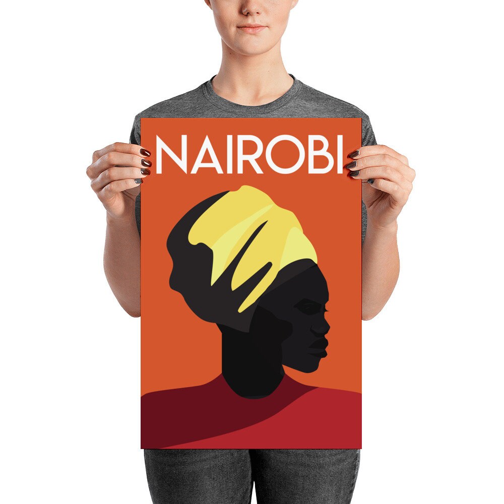 Nairobi Vintage Travel Poster Home & Living Wall Décor | Etsy