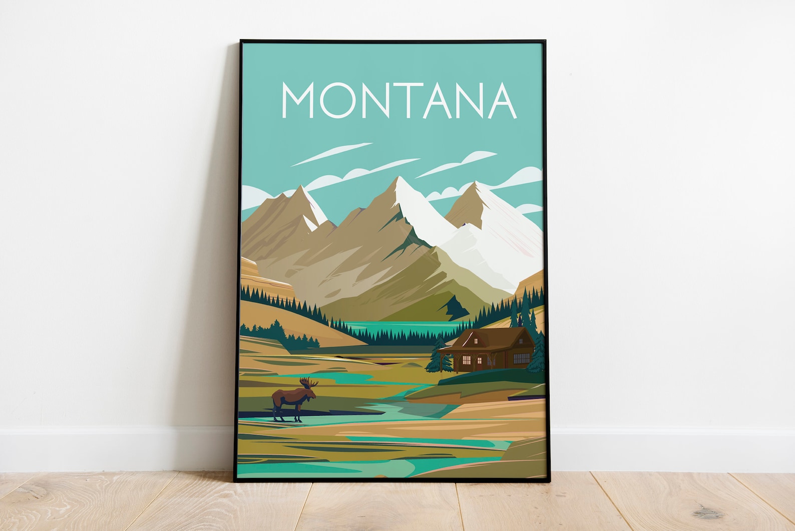 Montana Travel Poster Wall Art Decoration Digital File 24x36 - Etsy