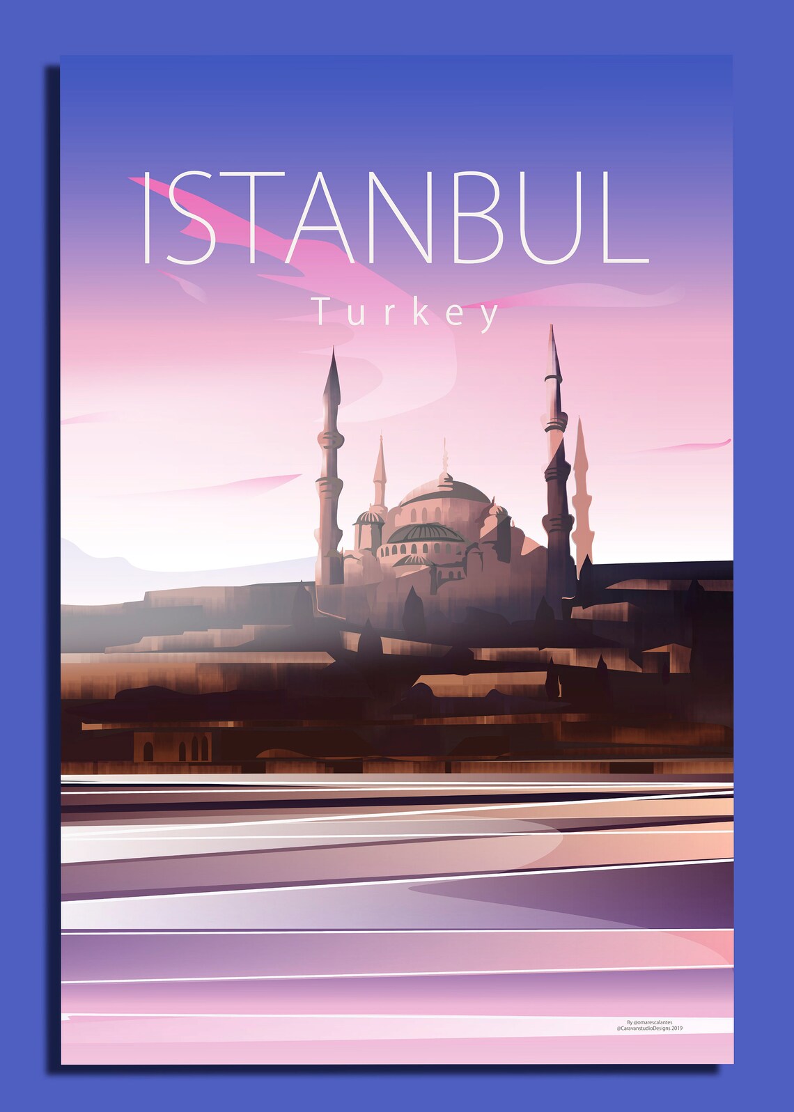 Istanbul Turkey Travel Poster Wall Art Print Sizes: inches - Etsy