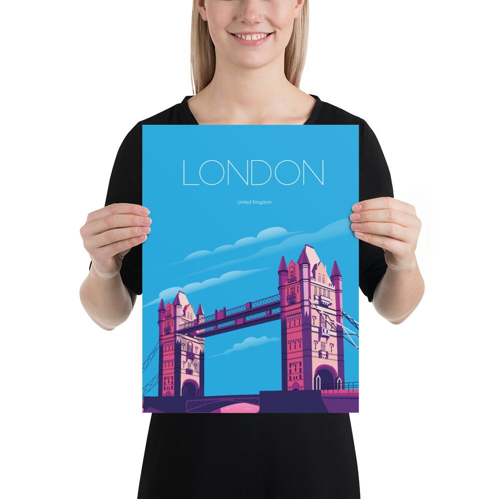 London England Travel Poster London Tower Bridge Print Poster Print ...