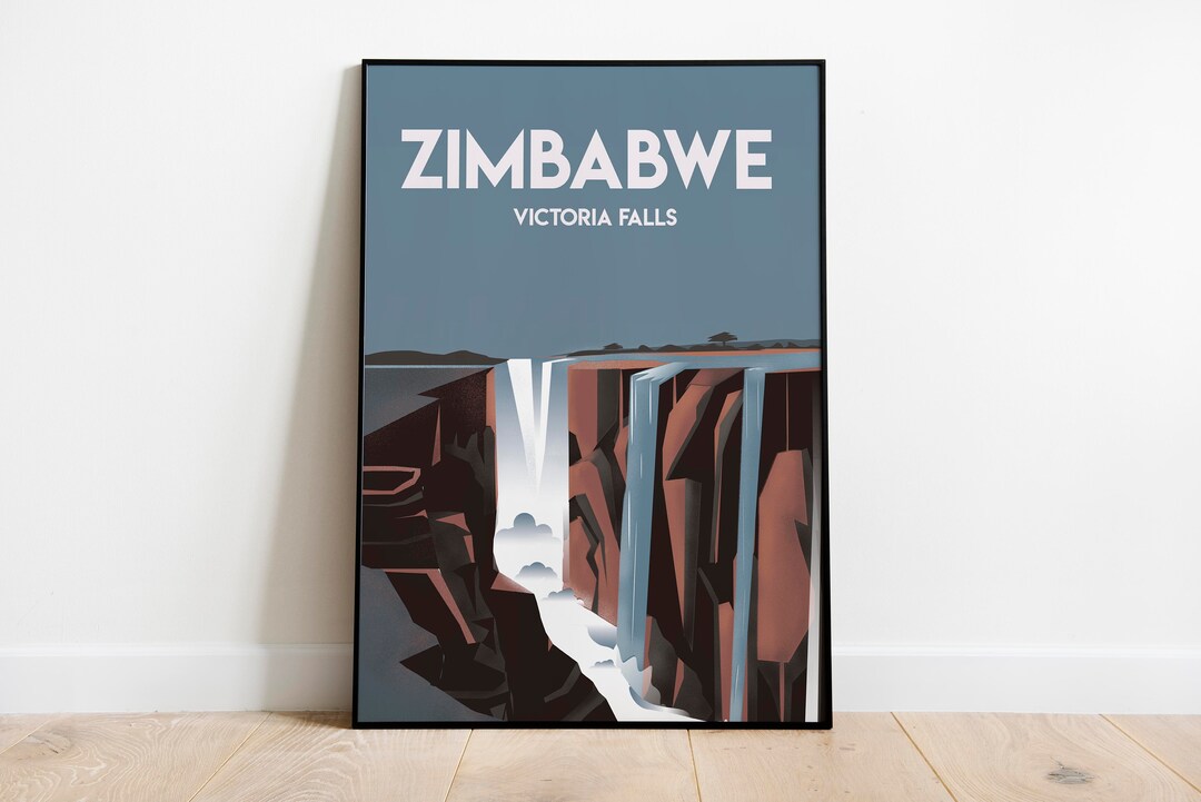 Zimbabwe Africa Travel Poster, Print, Art Print Room Posters Sizes ...