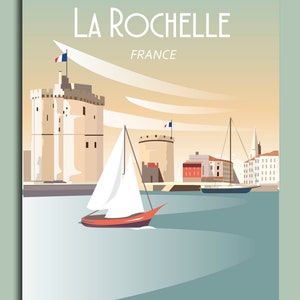 La Rochelle France Travel Poster, Print, Art Print Room Decor Posters ...