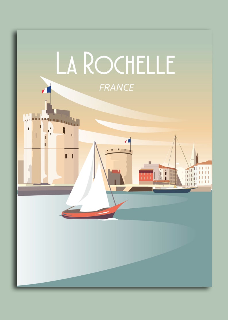 La Rochelle France Travel Poster, Print, Art Print Room Decor Posters ...