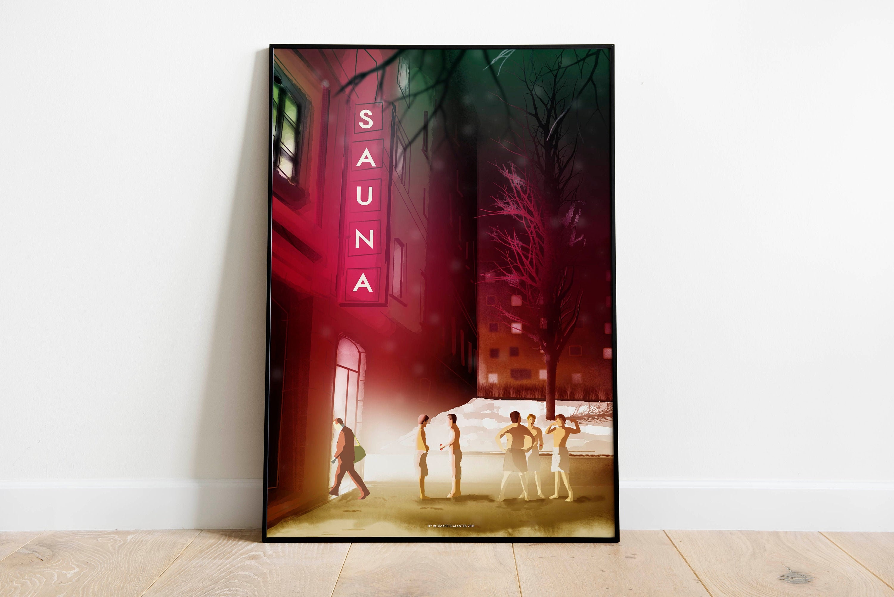 Finland Sauna Travel Poster Wall Art Print Sauna Helsinki - Etsy