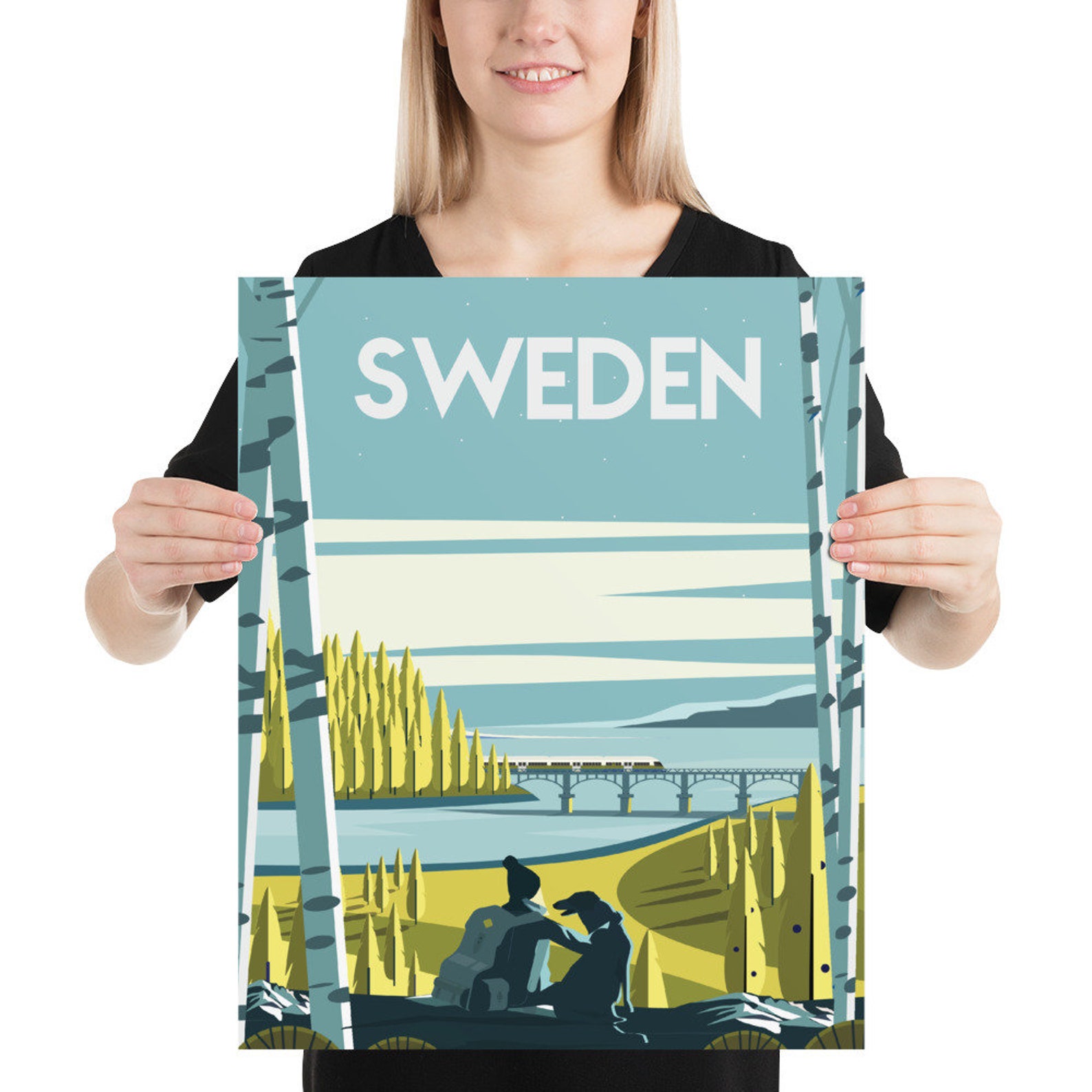 Sweden Travel Poster Vintage Travel Poster Stockholm Print - Etsy