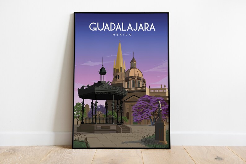 Guadalajara Mexico Travel Poster Digital File Size 16x20 - Etsy