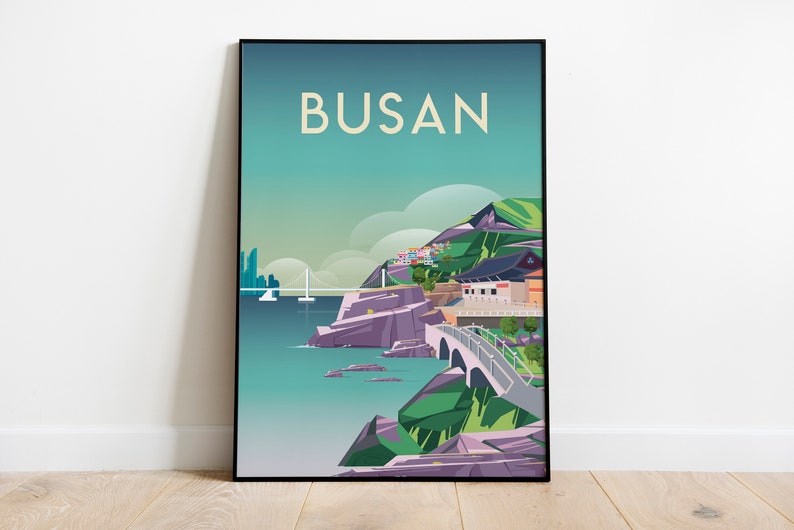 Busan South Korea Travel Poster Digital File Poster Insta - Etsy