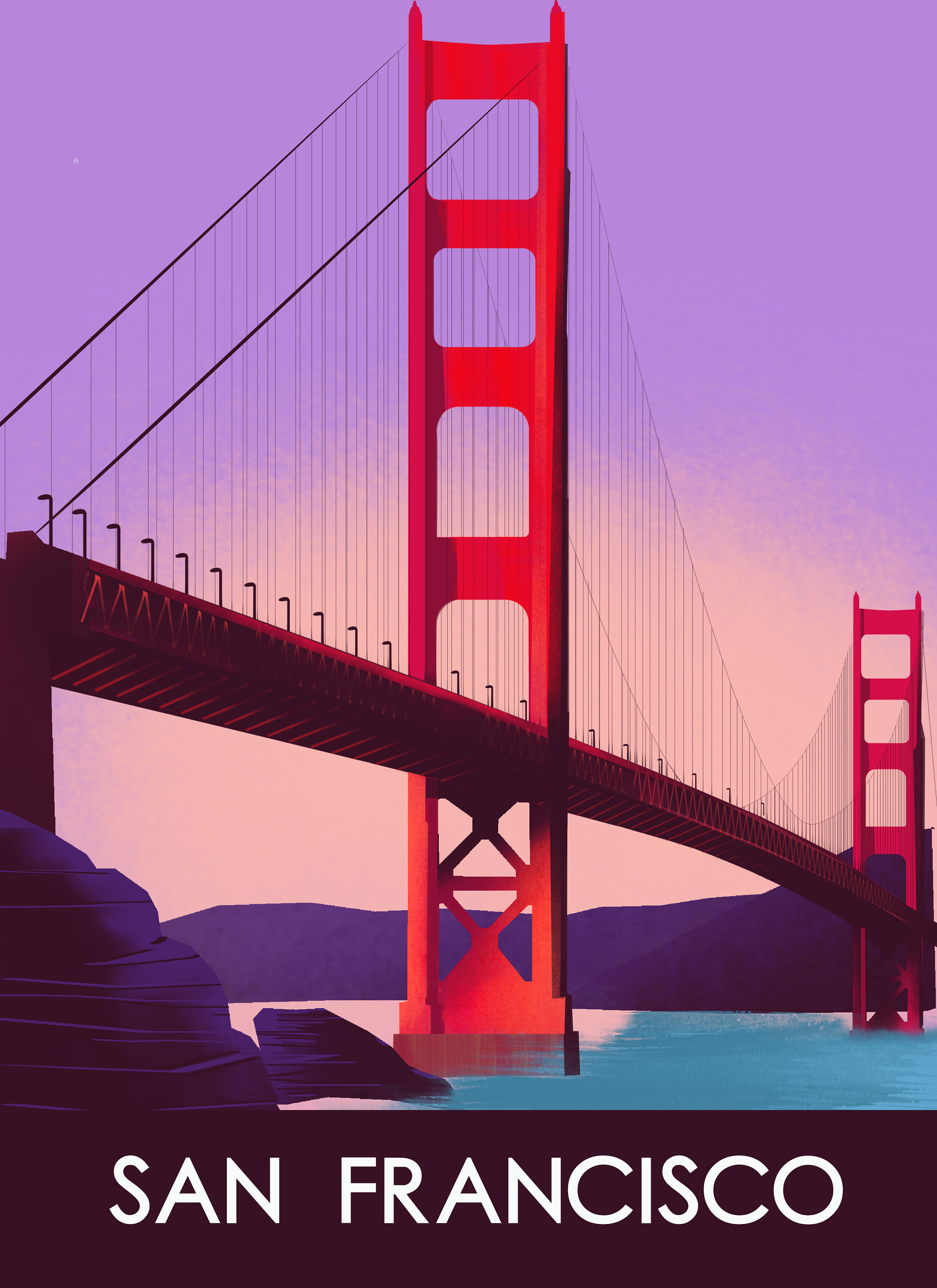Golden Gate Bridge | Vintage Travel Poster | Enhanced Matte Paper ...