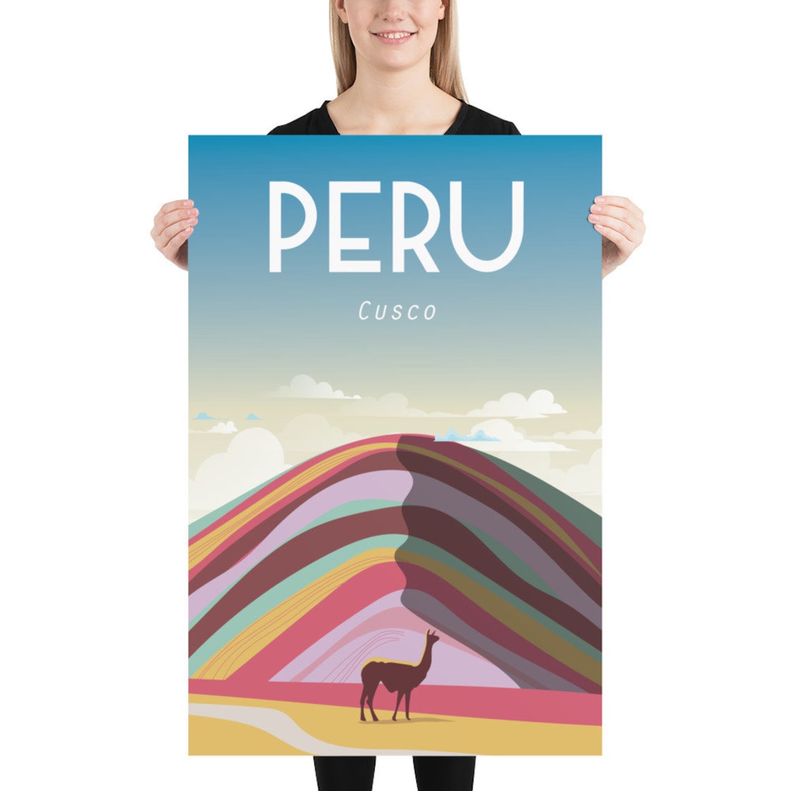 Peru Cusco Travel Poster Wall Art Illustration Travel Poster | Etsy