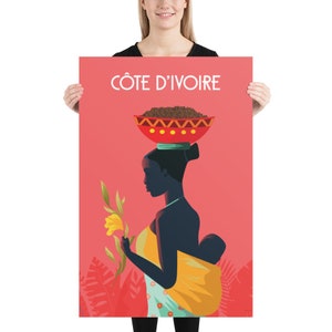 Cote D'ivoire Ivory Coast Travel Poster Travel Poster Wall Art Digital ...