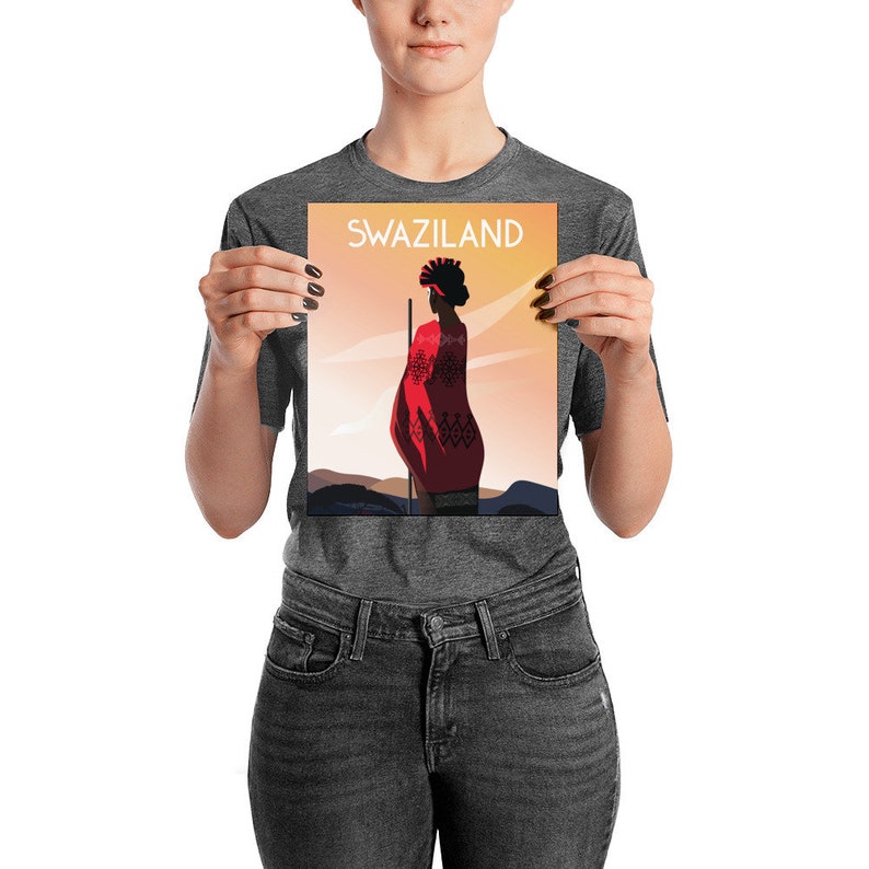 Swaziland Africa Travel Poster | Enhanced Matte Paper Perfect for Your ...